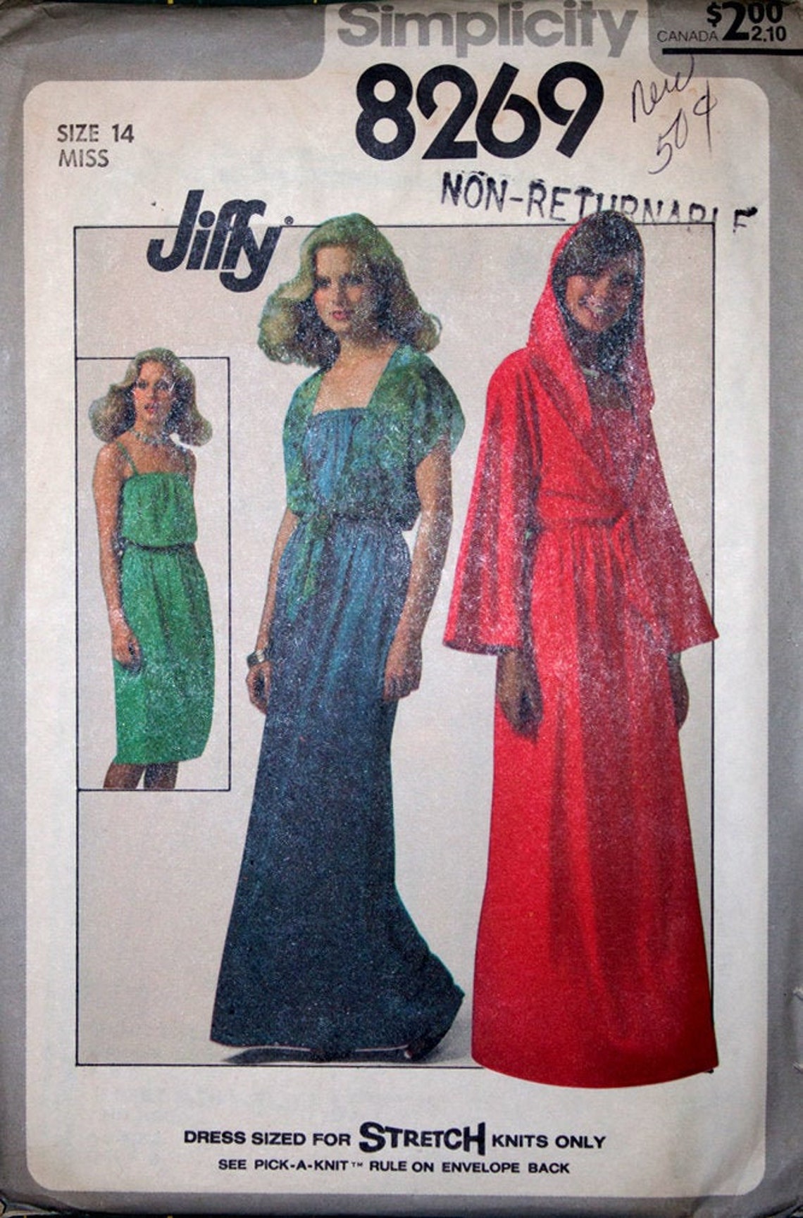 Simplicity 8269 Misses' Jiffy Pull-on Dress in Two Lengths - Etsy