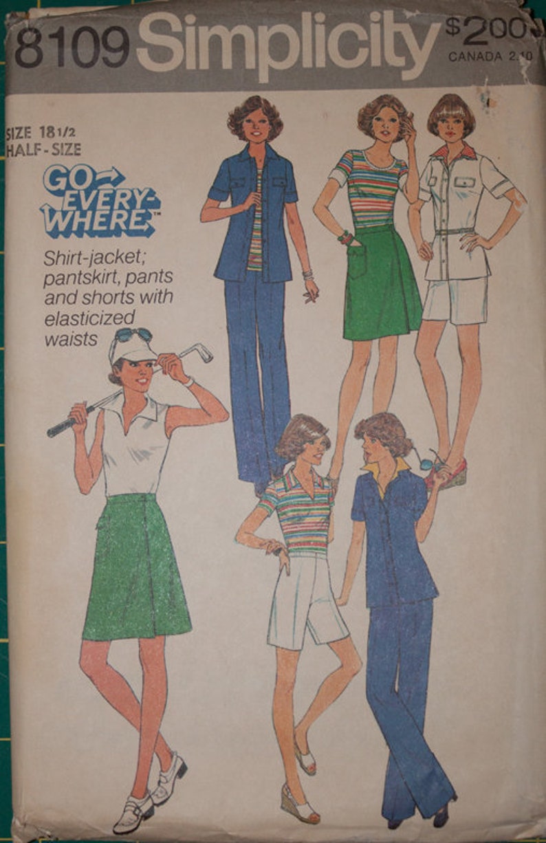 Simplicity 8109 Go Anywhere Pantskirt, Pants, Shorts, and Shirt-jacket ...