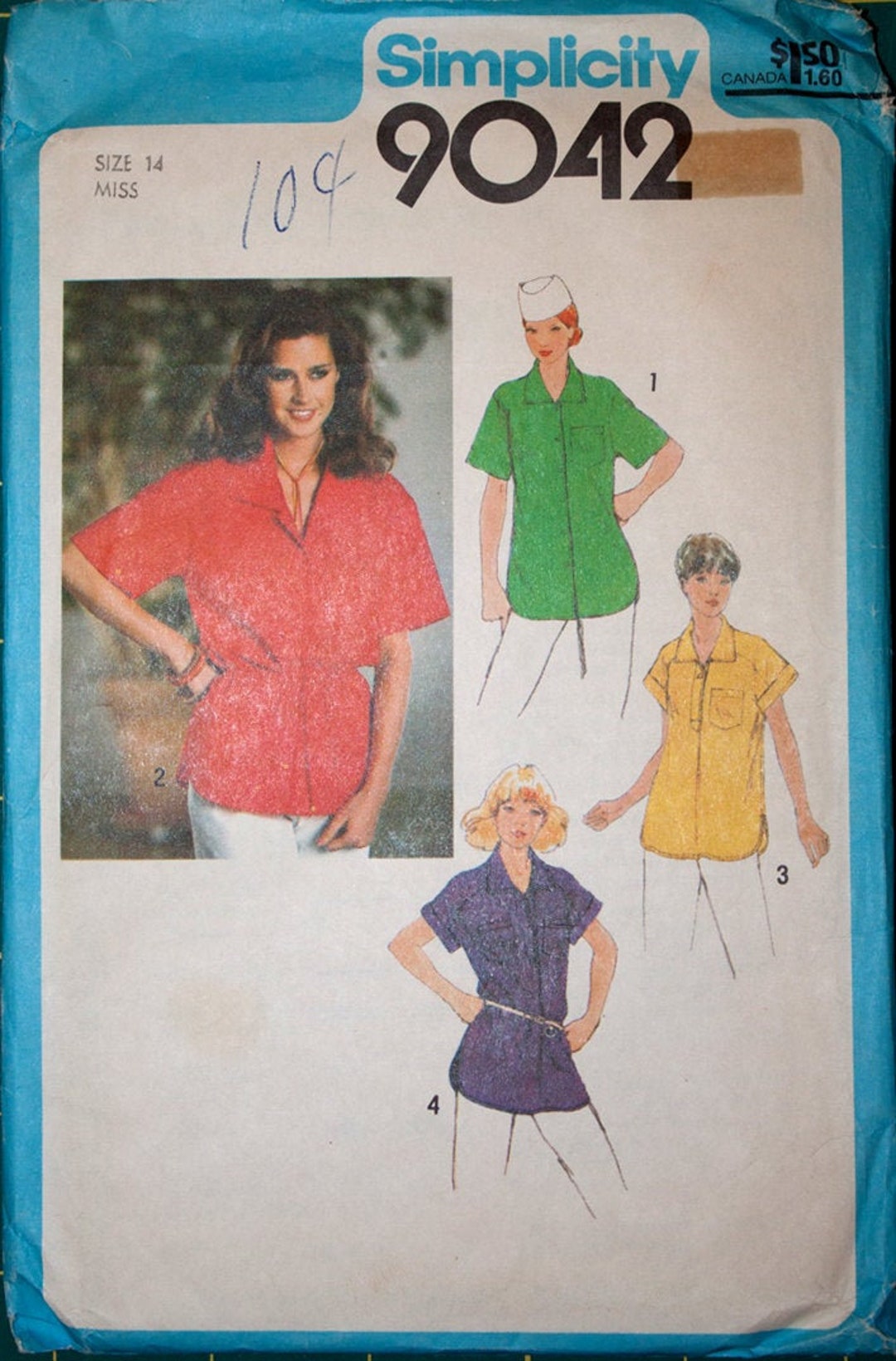 Simplicity 9042, Misses Tops or Tunic Pattern Size 14, Bust 36" - Etsy
