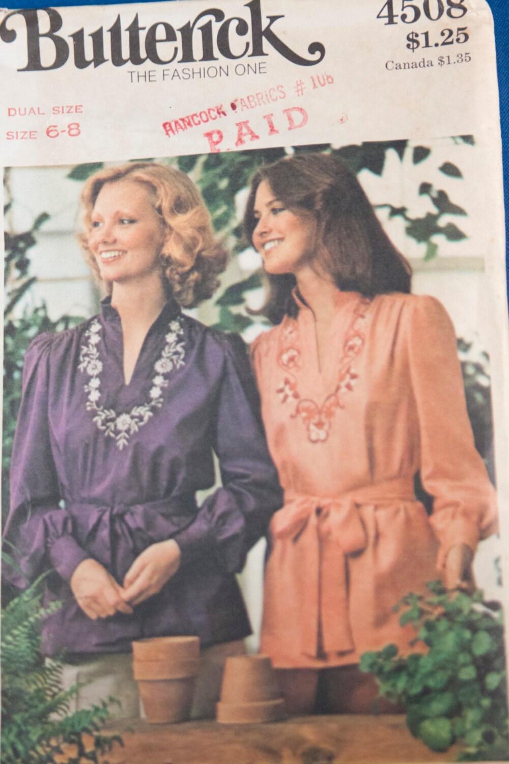 Vintage 1970s Womens Pattern Butterick Top Belt and - Etsy