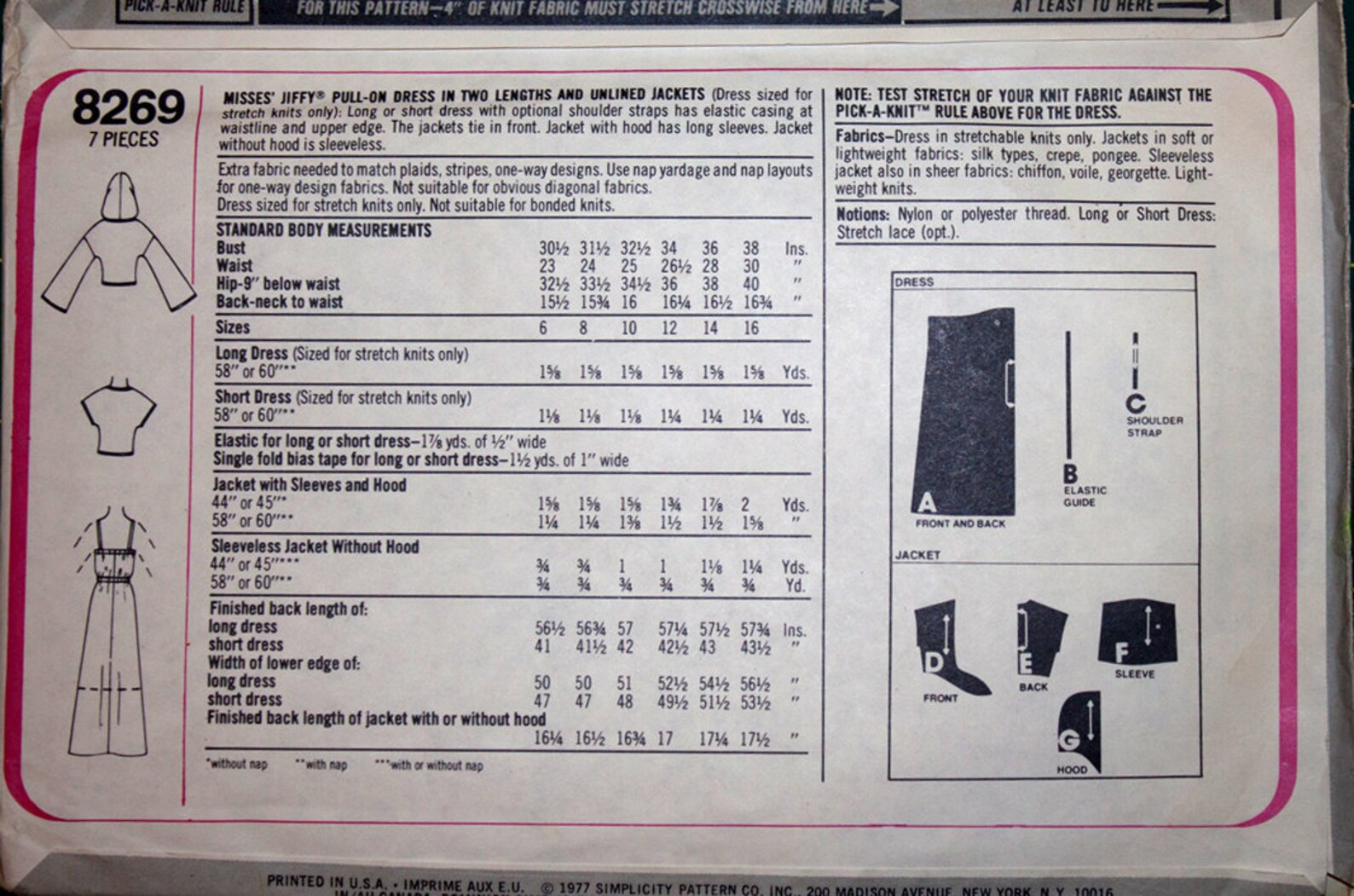 Simplicity 8269 Misses' Jiffy Pull-on Dress in Two Lengths - Etsy