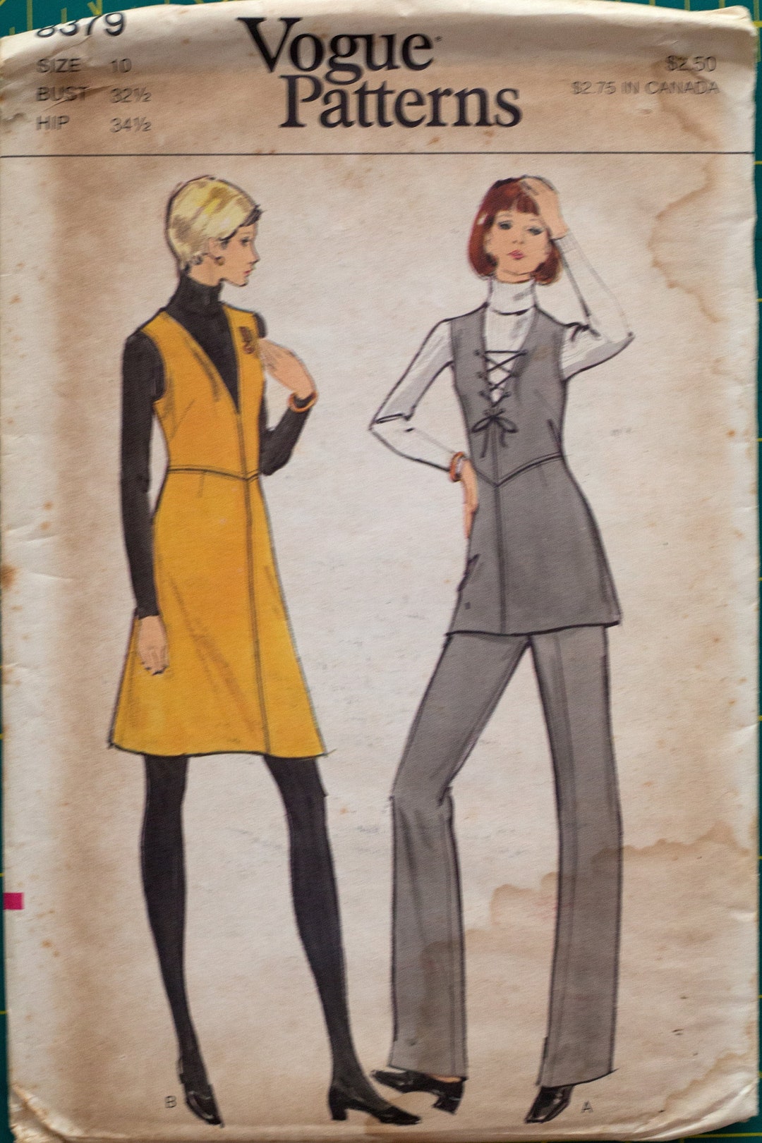 Vogue 8379, Misses' Jumper, Tunic, and Pants Pattern. Size 10, Bust 32. ...