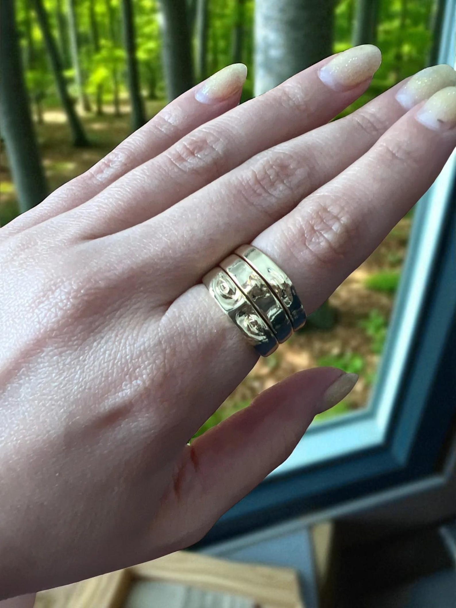 Vintage Face Ring Set | Gold Color Stainless Steel Ring | Unisex Luxury ...
