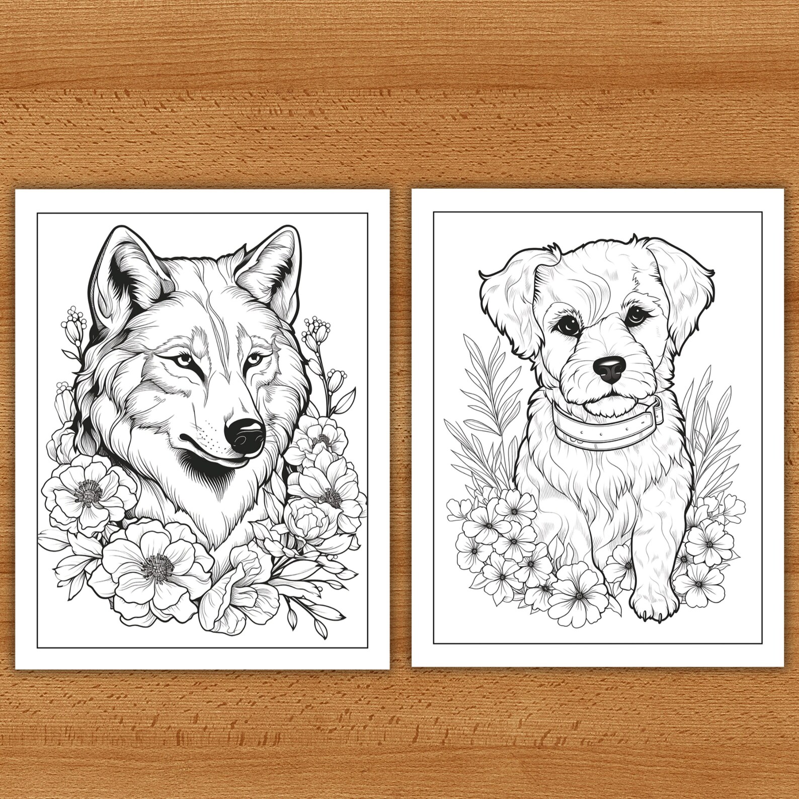 Floral Animal Coloring Book | Printable Animal Coloring Pages ...