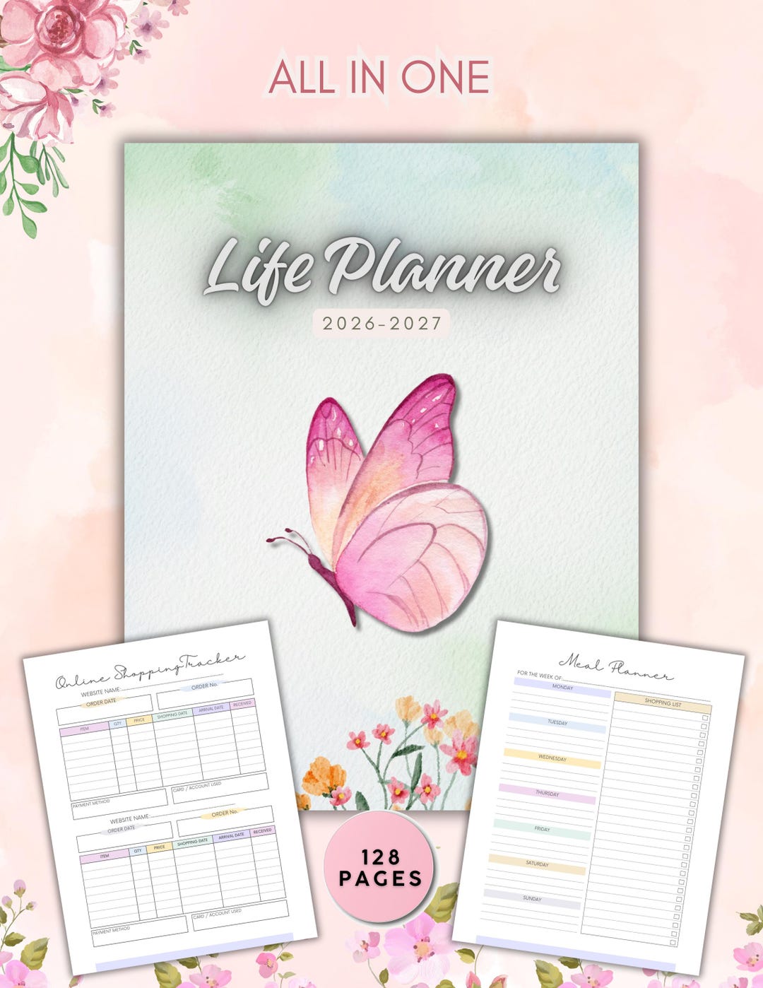 All-in-one 2026-27 Life Planner Printable | Daily Weekly Monthly ...