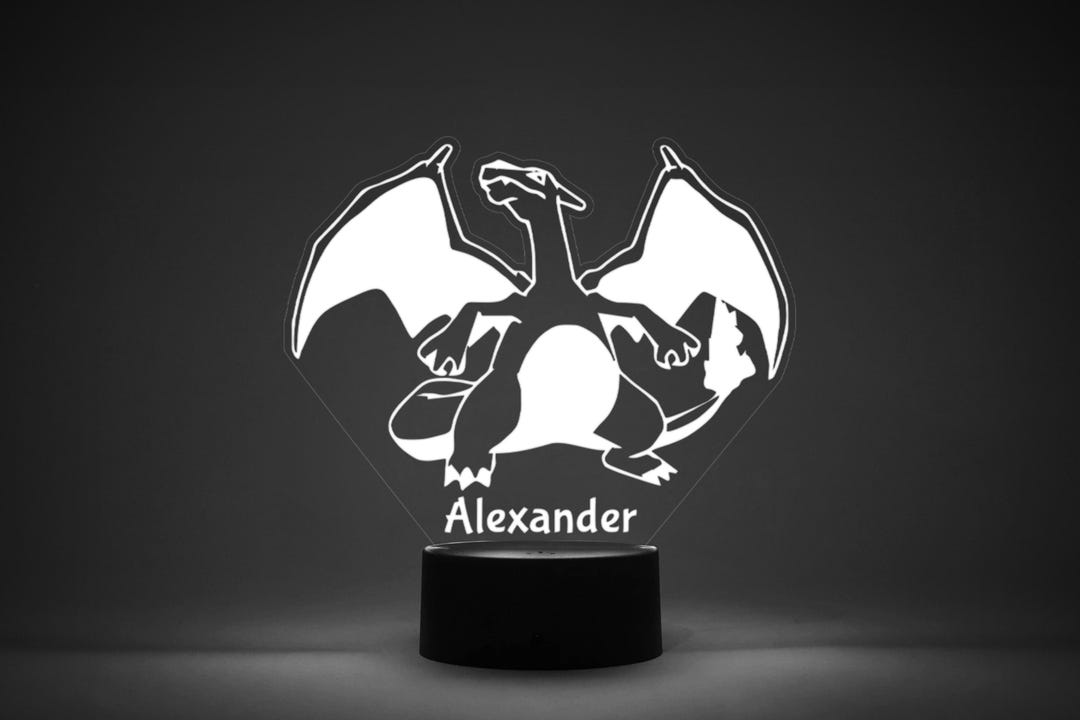 Charizard Led Light - Night Light - Pokemon - Kids Room Lamp - Custom ...