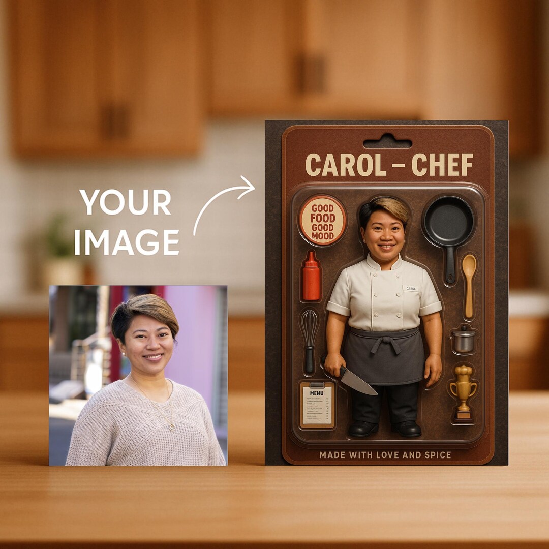 Custom Action Figure Portrait – Digital Toy Box Style Art From Photo ...