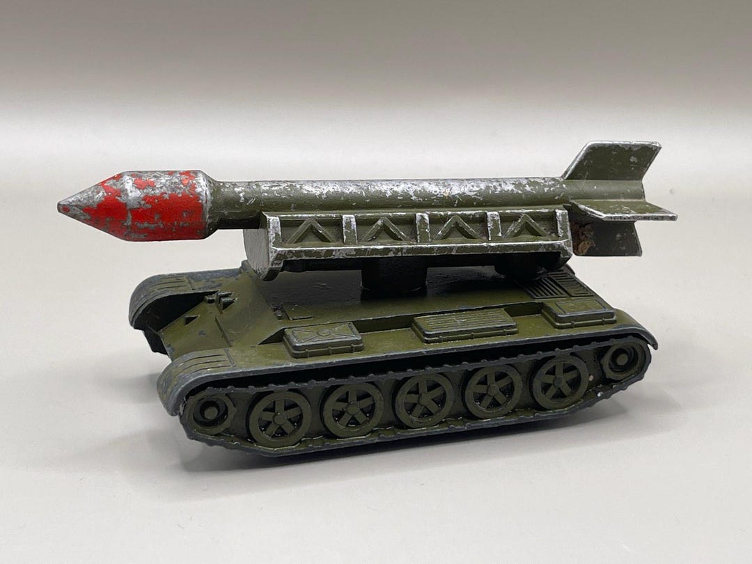 Vintage Soviet Metal Missile Launcher Toy, Diecast Military Model, USSR ...