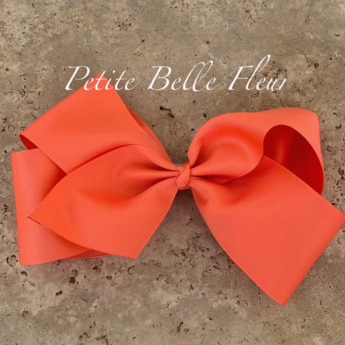 EXTRA LARGE Coral Living Coral Boutique Hair Bow Clip or | Etsy