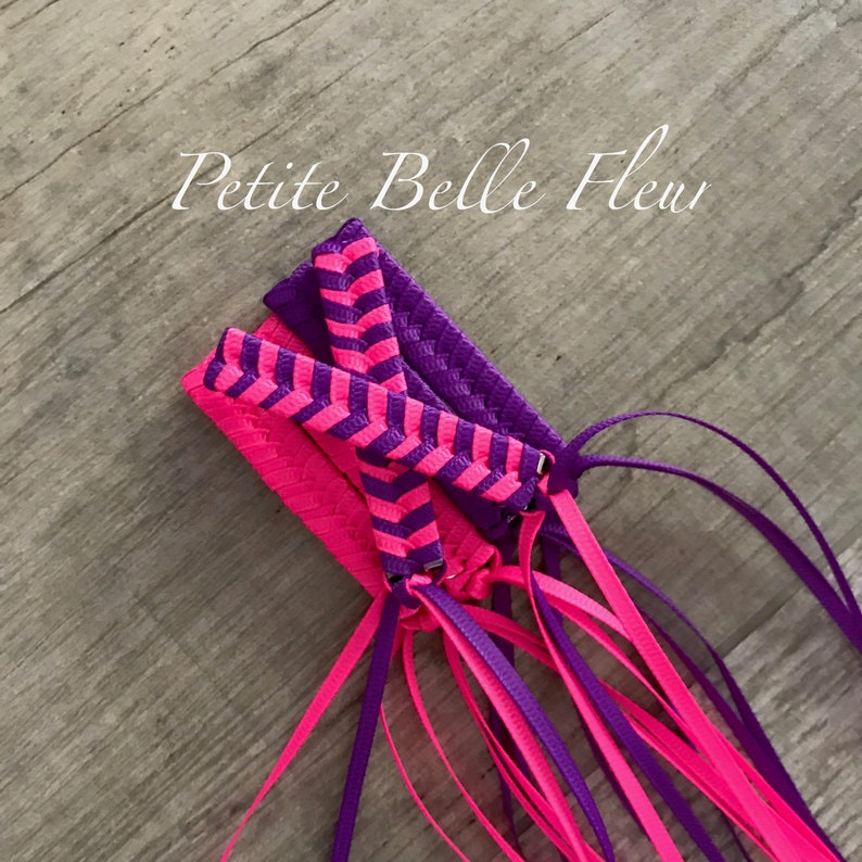 80s Retro Barrettes in Neon Pink and Purple Grosgrain Ribbon | Retro ...