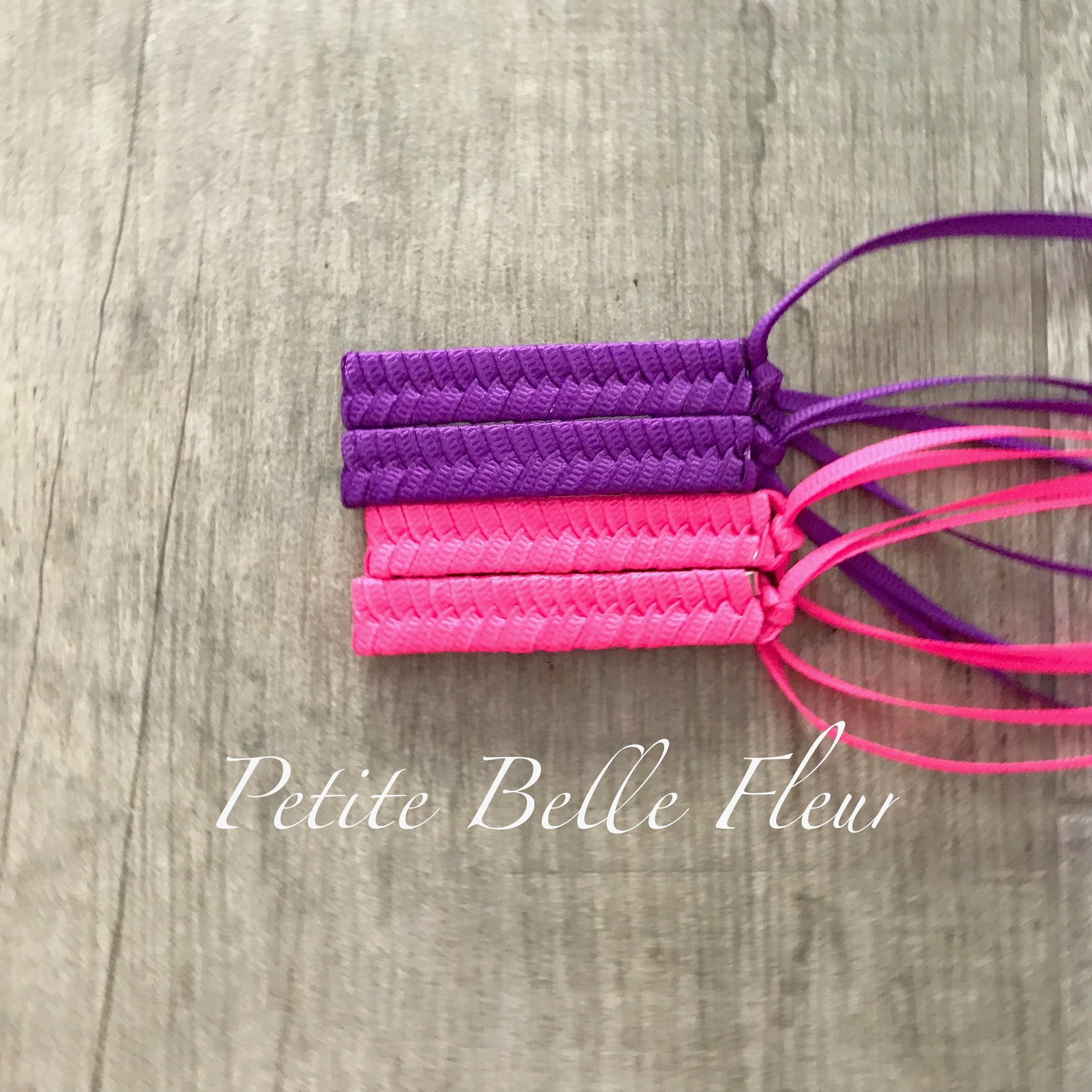 80s Retro Barrettes in Neon Pink and Purple Grosgrain Ribbon | Retro ...