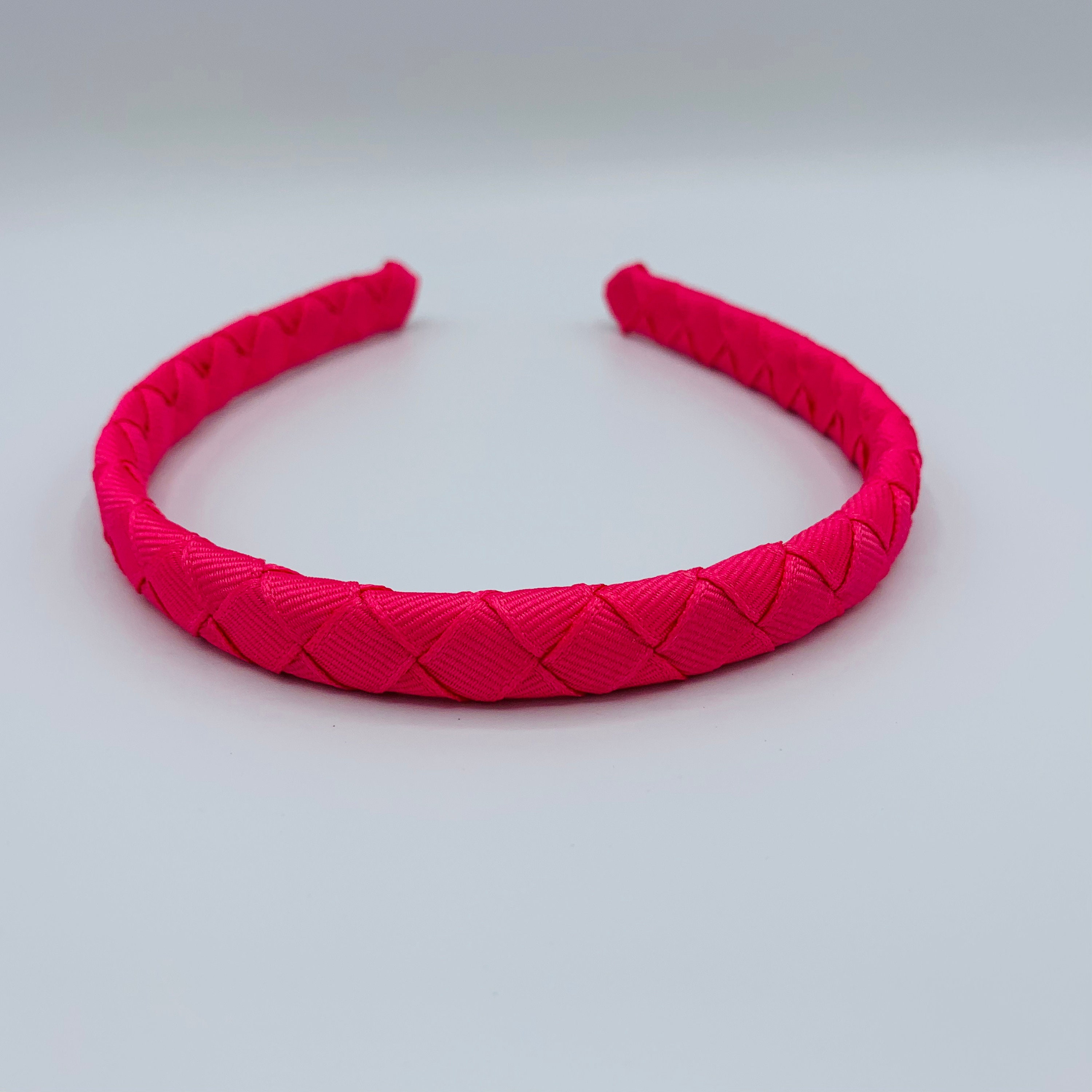 Skinny Flat Headband Set | Preppy Ribbon Headbands | Skinny Hot Pink ...
