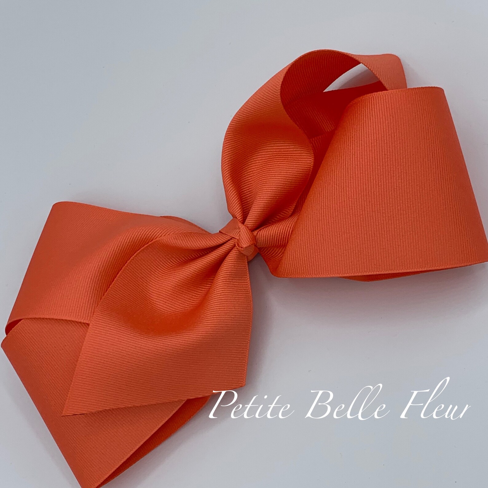 EXTRA LARGE Coral Living Coral Boutique Hair Bow Clip or | Etsy