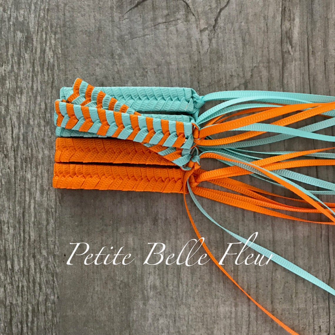 80s Ribbon Barrettes Retro Braided Barrette Set 80s Aqua | Etsy