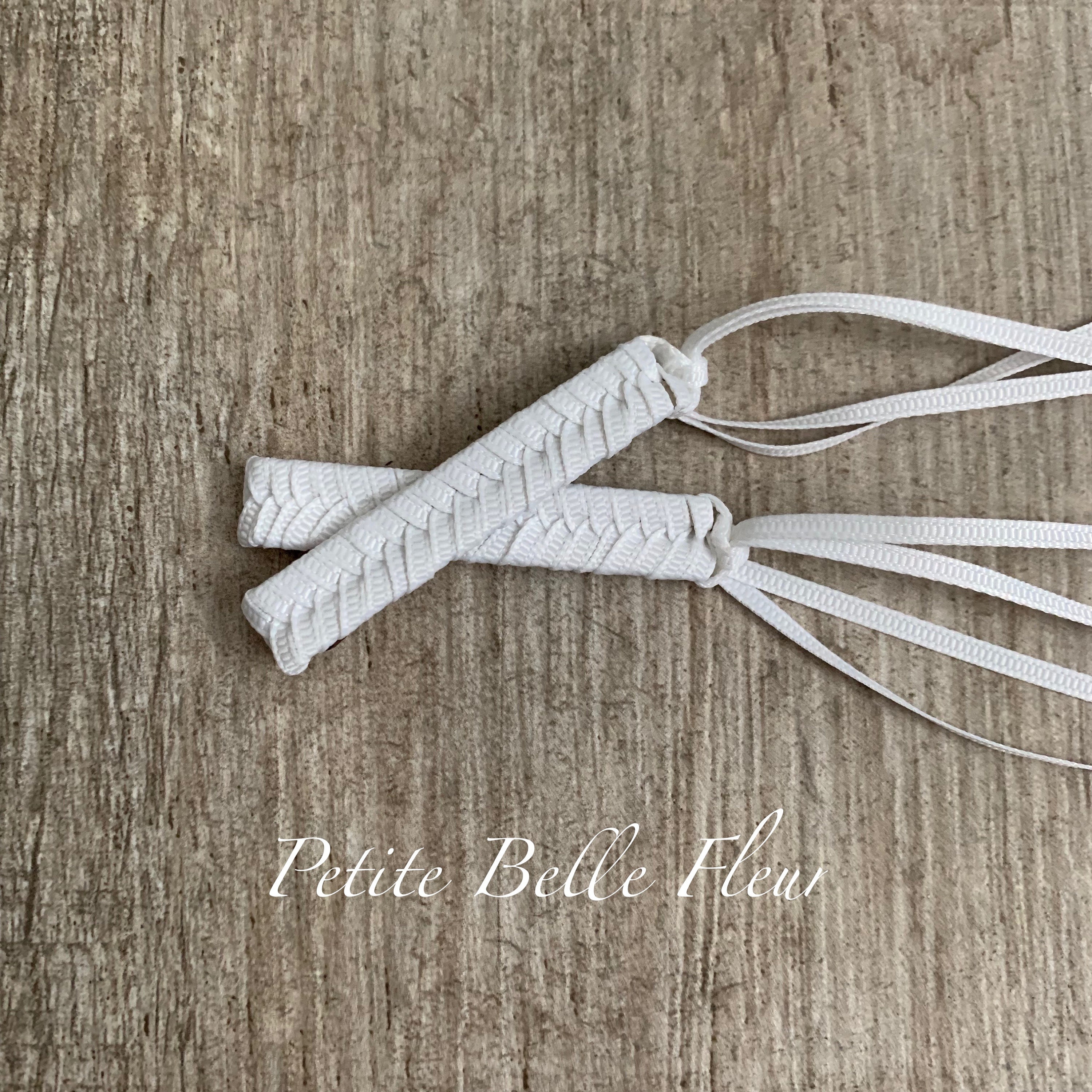 80s Ribbon Retro Barrettes Orange and White Braided Grosgrain | Etsy