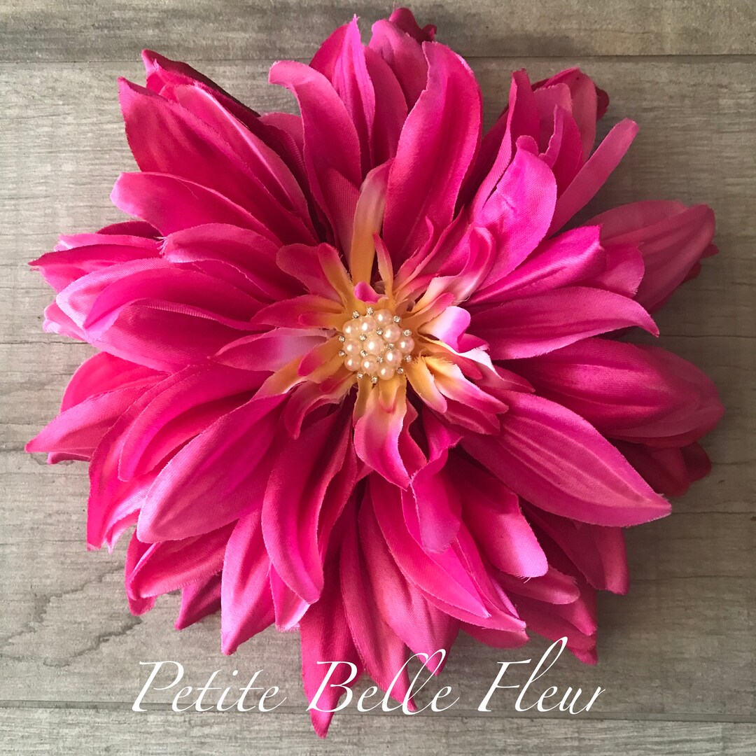 Extra Large Hot Pink Flower Headband Hot Pink Flower Girl Etsy