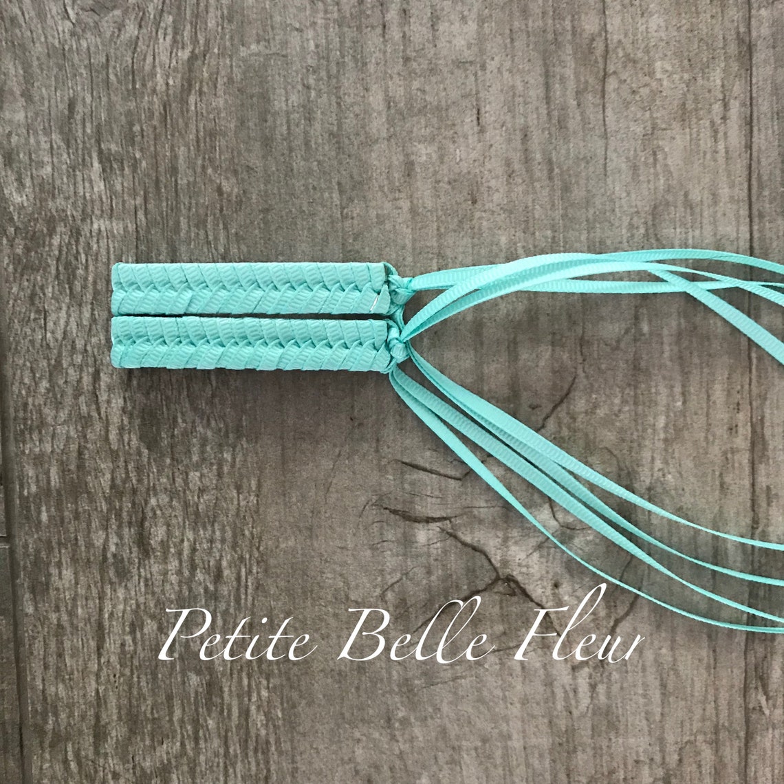 80s Ribbon Barrettes Retro Braided Barrette Set 80s Aqua | Etsy
