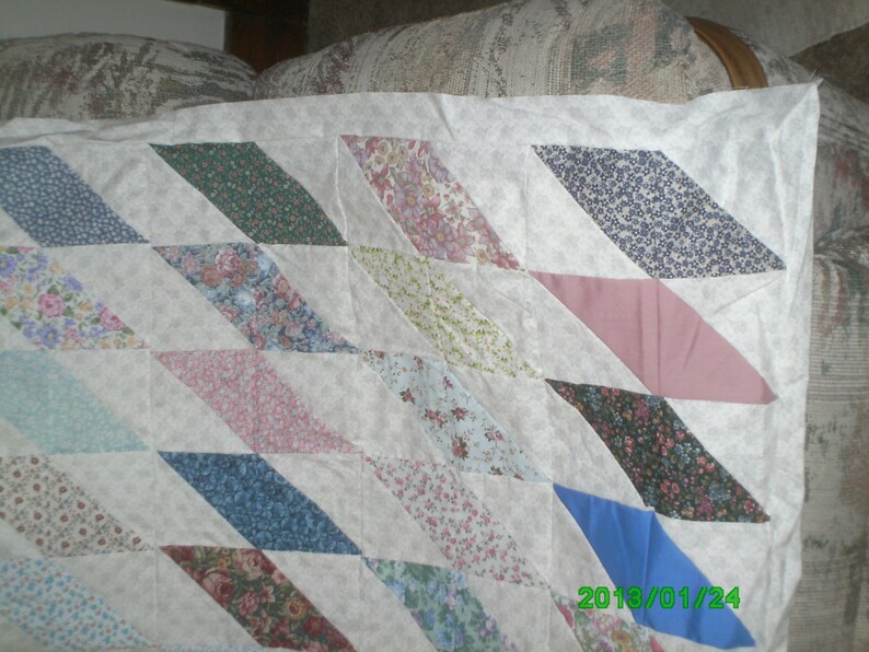 Triangle Tango Quilt Top Bindings and Backing. Size 80 X 100. | Etsy