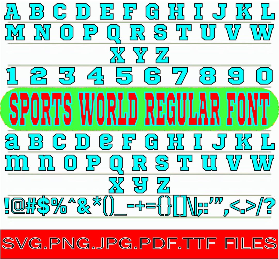 Sport Font Svg Bundle, Sport Numbers Svg, Jersey Number Svg, Sport ...