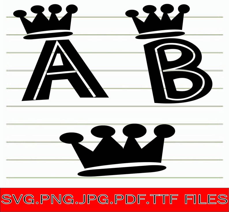 Crown Font Western Letters Font SVG, Crown Font Western Letters Font ...