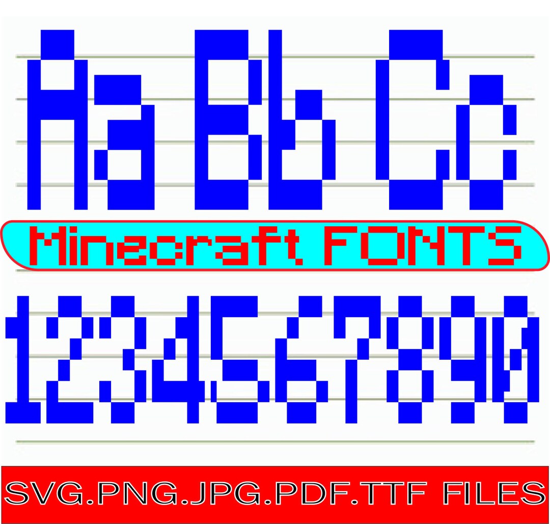 Minecraft Font SVG Bundle, Minecraft Font Jpg, Minecraft Font Png ...