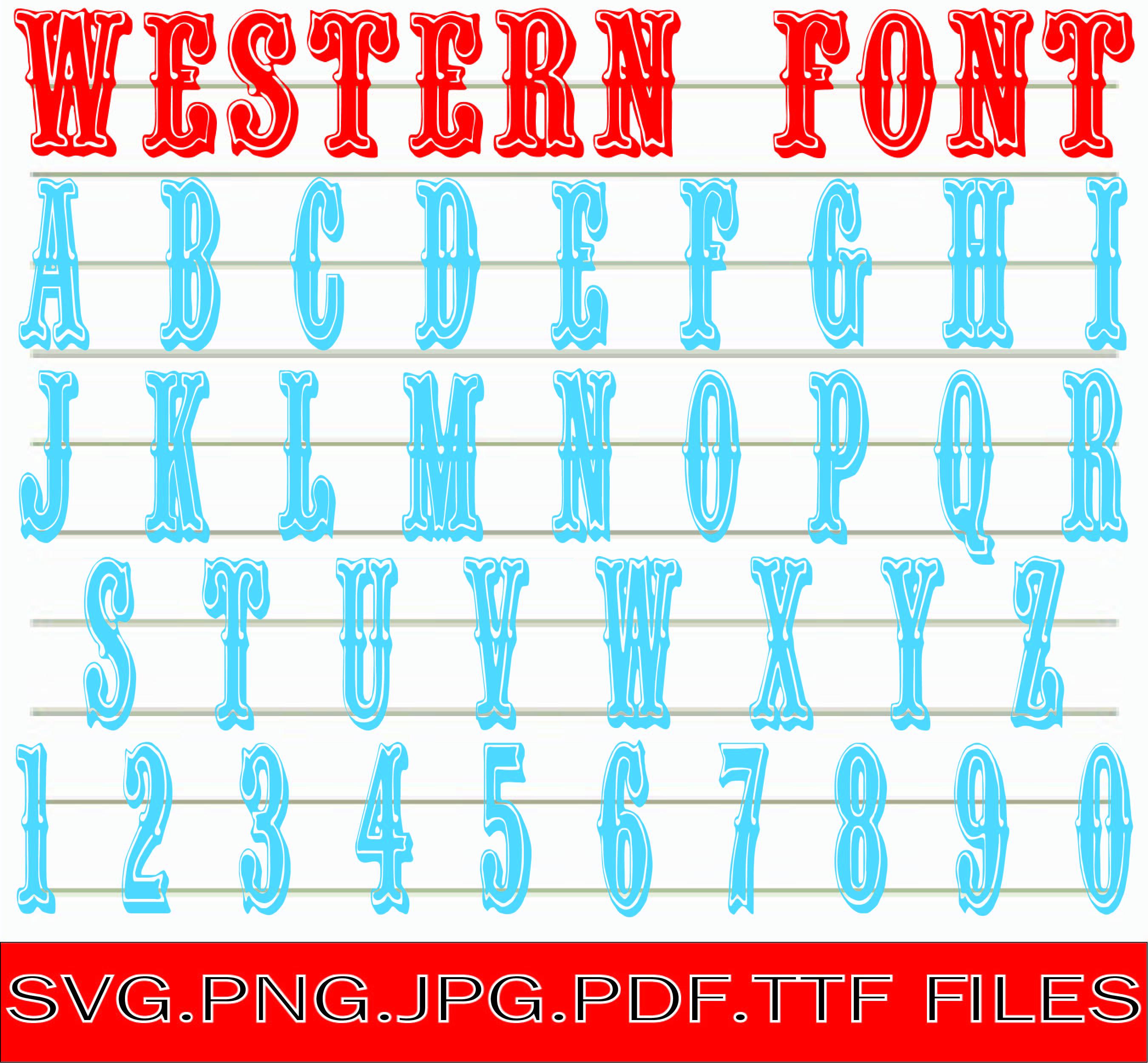Western Cowboy Font SVG TTF | Old West Vintage Font | Cricut ...