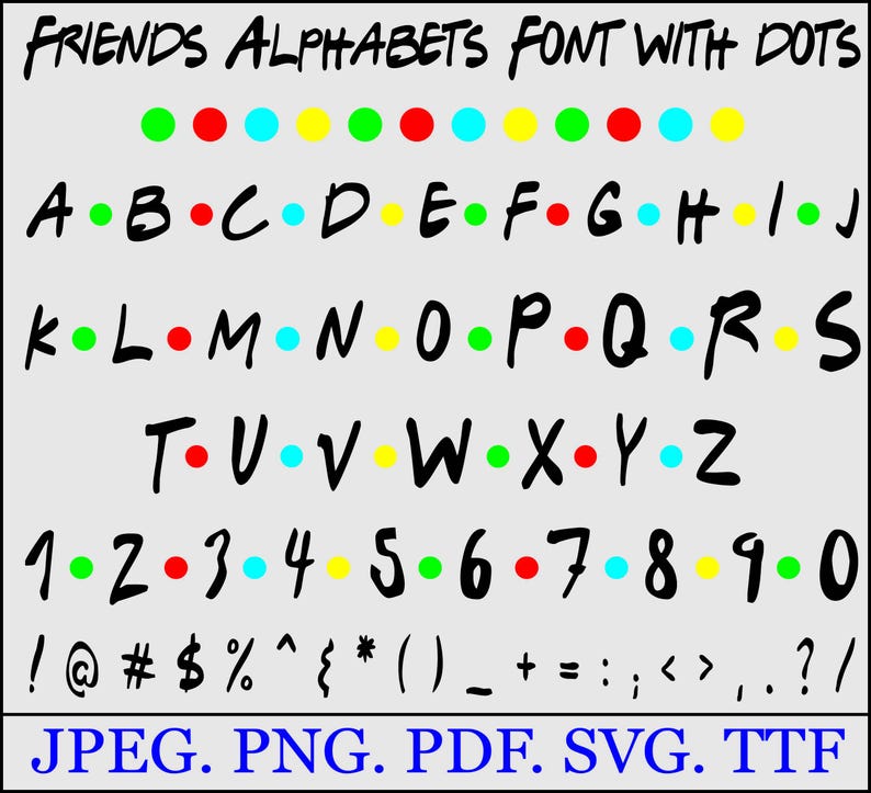Friends Font Svg Bundle, Friendship Font Svg, Friends Font for Cricut ...