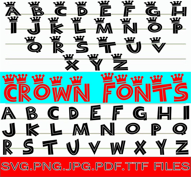 Crown Font Western Letters Font SVG, Crown Font Western Letters Font ...