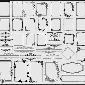 Decorative Frame SVG | Rectangle Frame Svg | Floral Border Svg ...