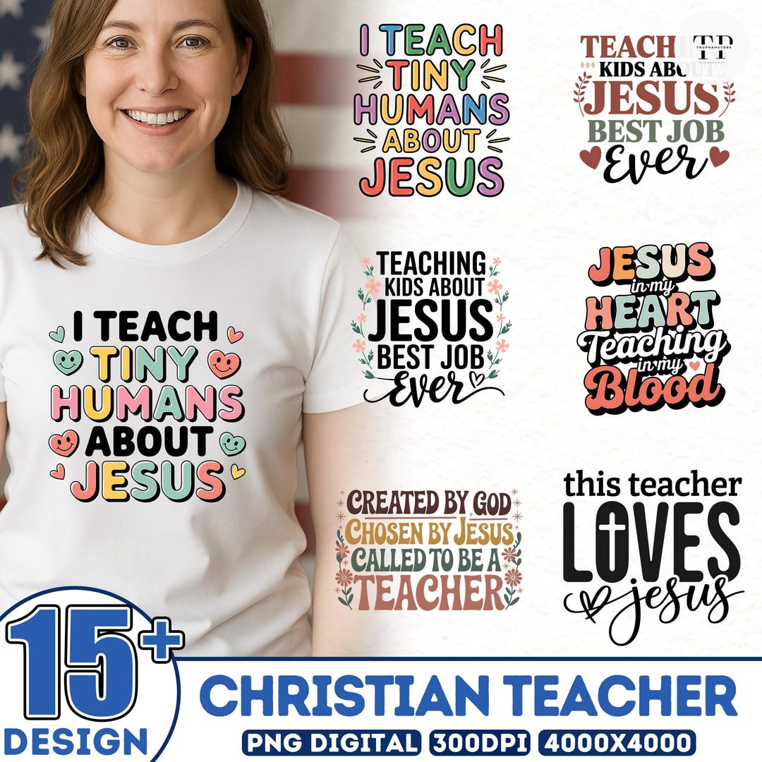 Christian Teacher PNG Bundle, Teaching Kids About Jesus Png, Wildflower ...