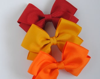 Mustard hair bow mustard large hair bow big mustard bow | Etsy