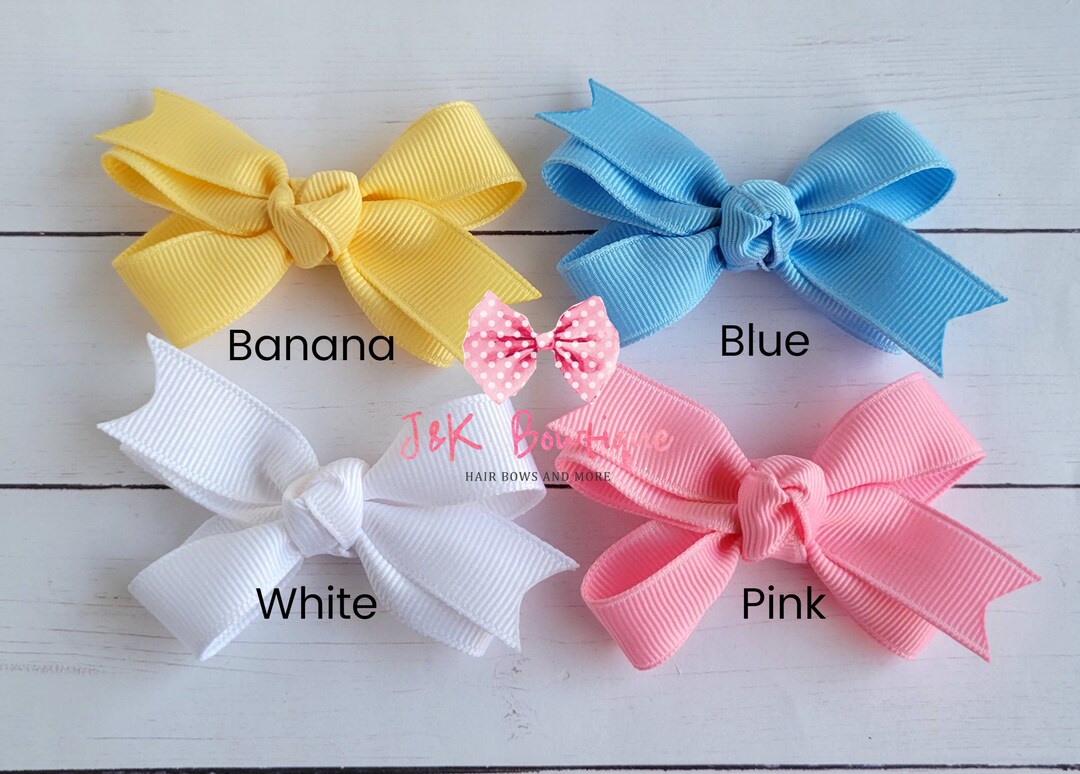 Rainbow Basic Hair Bows Solid Color Hair Bows Hair Bows - Etsy