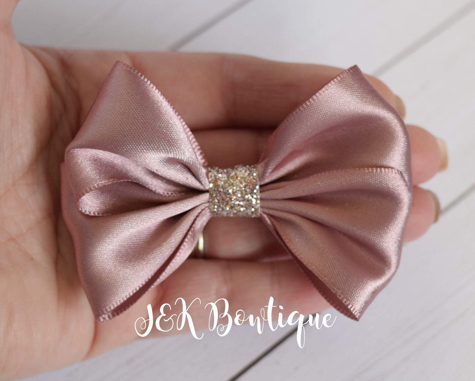 Mauve hair bow Satin hair bow fall hair clip elegant hair | Etsy