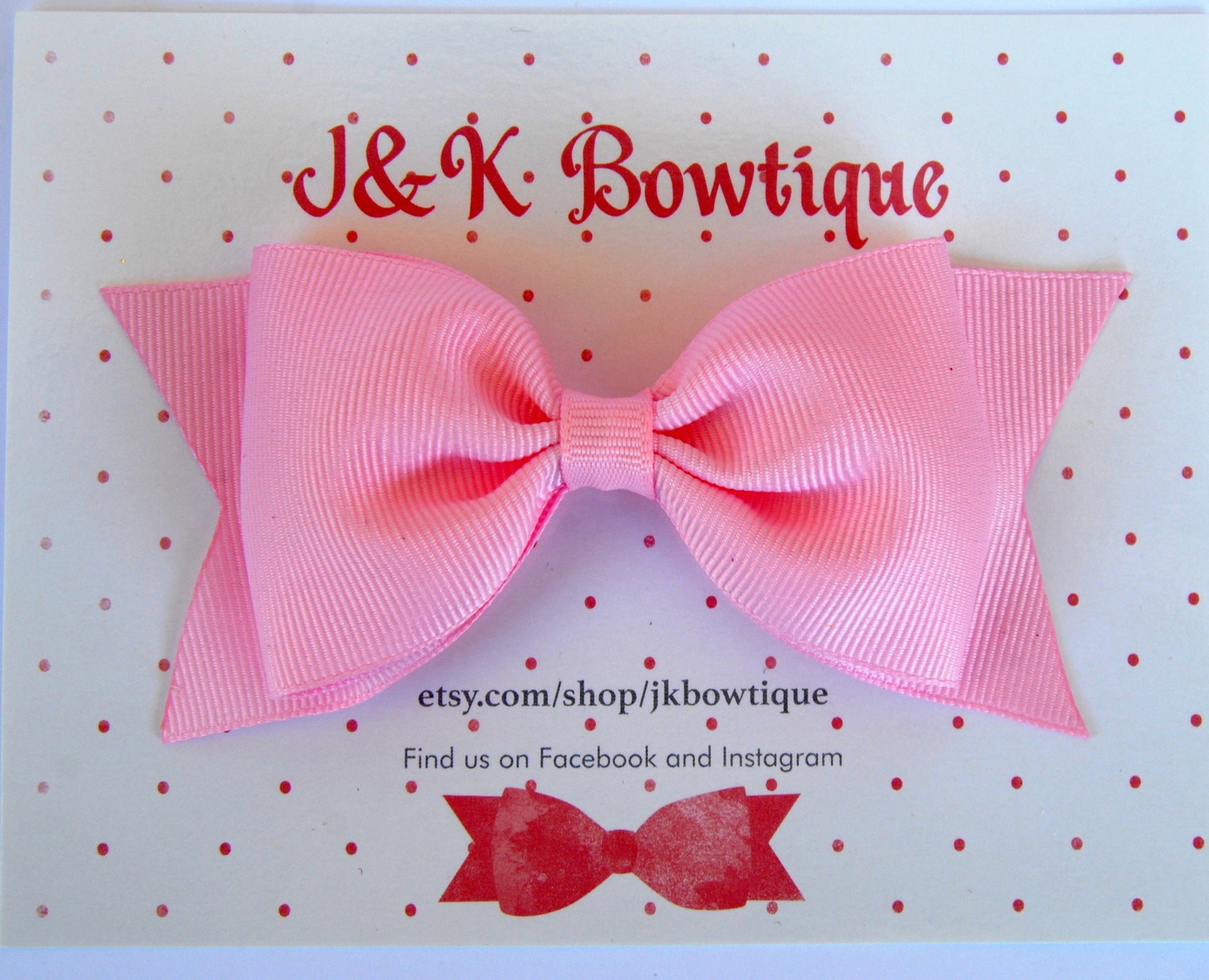 Pink Hair Bow Big Hair Bow Large White Hair Bow Little Girl | Etsy