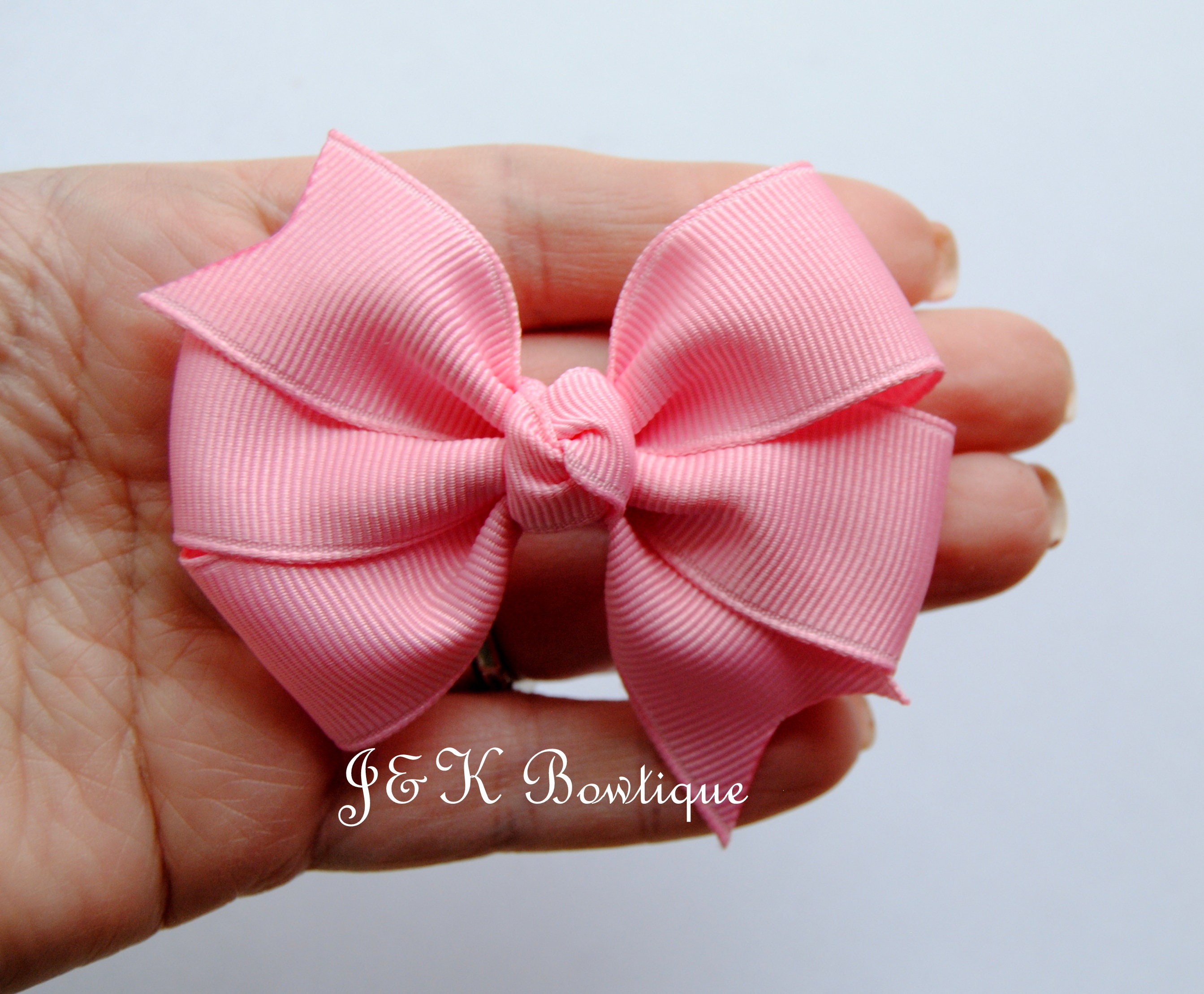 Basic hair bow Solid color hair bow You pick one hair clip | Etsy