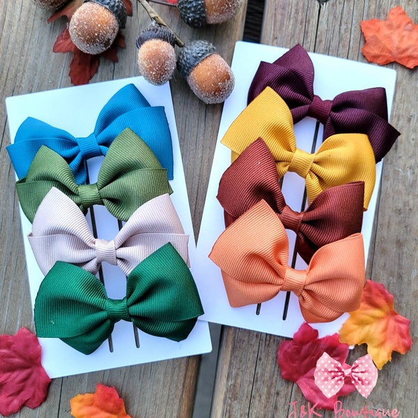 Solid Color Hair Bow - Etsy