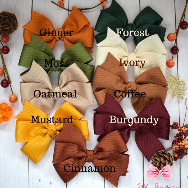 Fall Hair Bow - Etsy