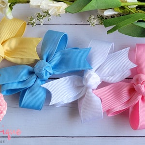 Rainbow Basic Hair Bows Solid Color Hair Bows Hair Bows - Etsy