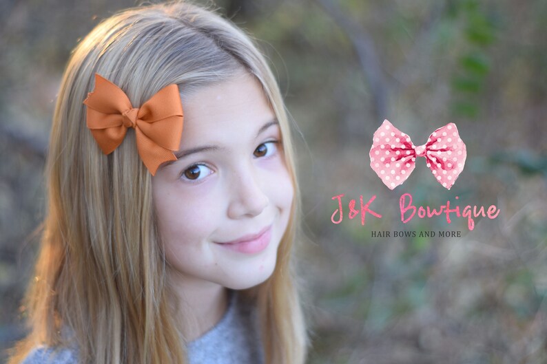 Fall Hair Bow Boho Solid Color Hair Bow Autumn Color Bows | Etsy