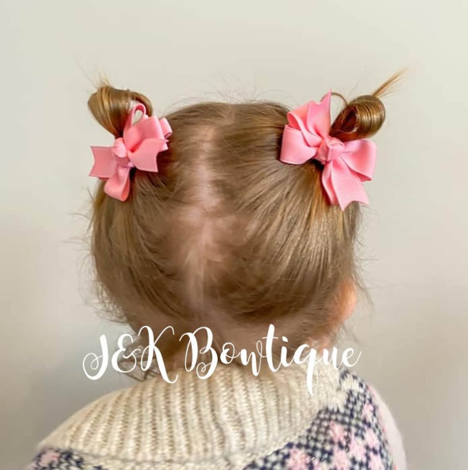 Sunflower Pigtails Hair Bow Small Hair Bow Flower Bows Set - Etsy