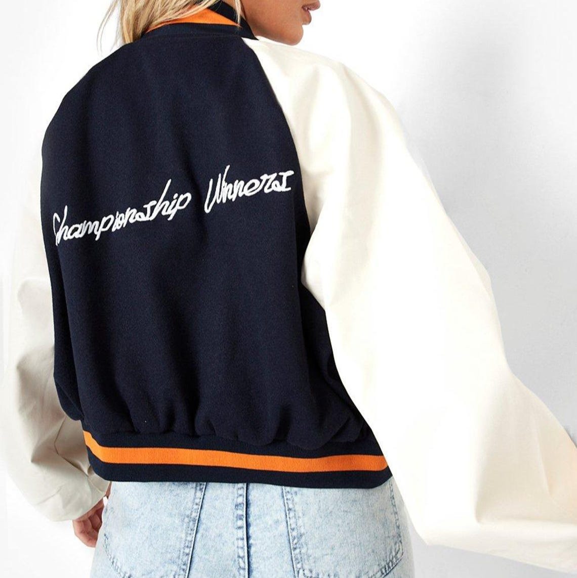Varsity Bomber Jacket | Letterman Jacket Women | Baseball Jacket ...