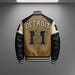 Detroit Varsity Jacket | Varsity Leather Jacket | Bomber Jacket ...