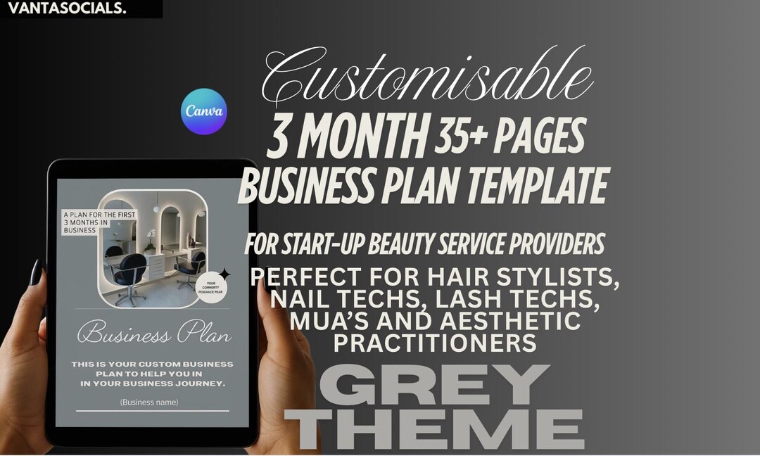 3 Month Business Plan Guide Template Canva Editable Online Business ...
