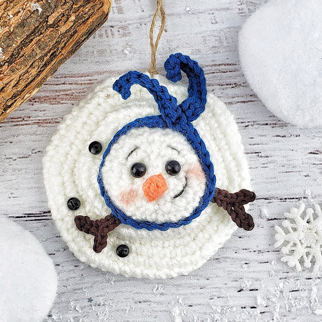 Melted Snowman Crochet Ornament Pattern: Amigurumi Christmas Decor (PDF ...