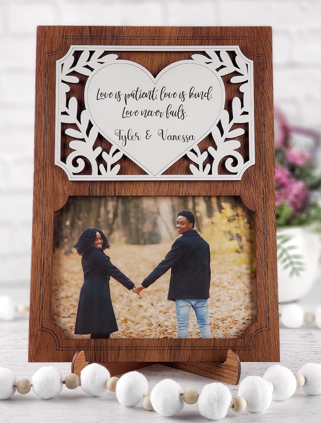 Anniversary Couple Name Personalize Heart Frame - Boyfriend/girlfriend ...