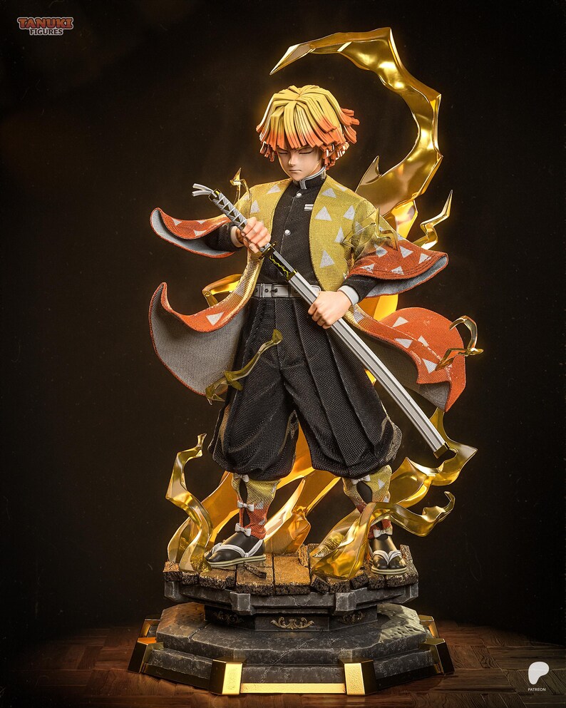 Zenitsu Agatsuma (demon Slayer) — Resin Figure — 1/8, 1/6 and 1/4 - Etsy