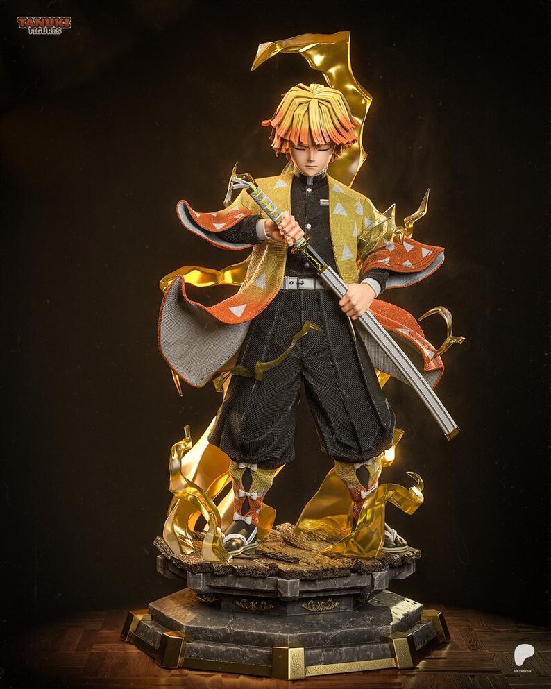 Zenitsu Agatsuma (demon Slayer) — Resin Figure — 1/8, 1/6 and 1/4 - Etsy