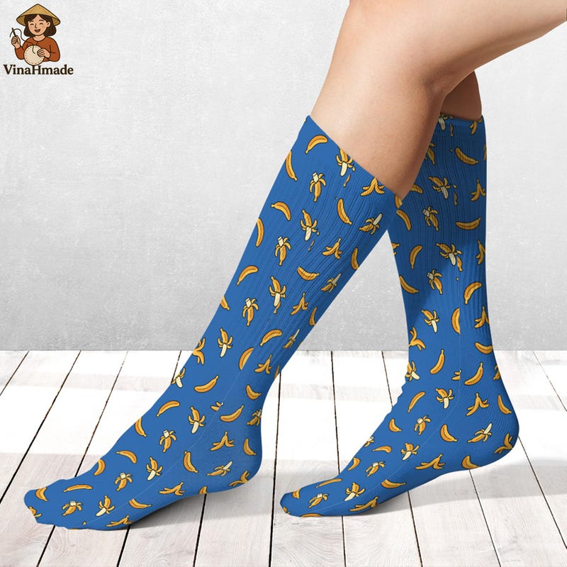 Banana Socks Keychain - Etsy