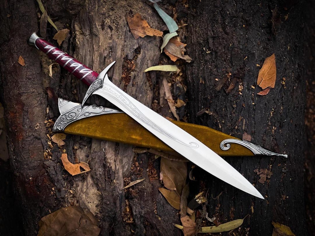 Handmade Stainless Steel Elven Short Sword Replica With Scabbard ...