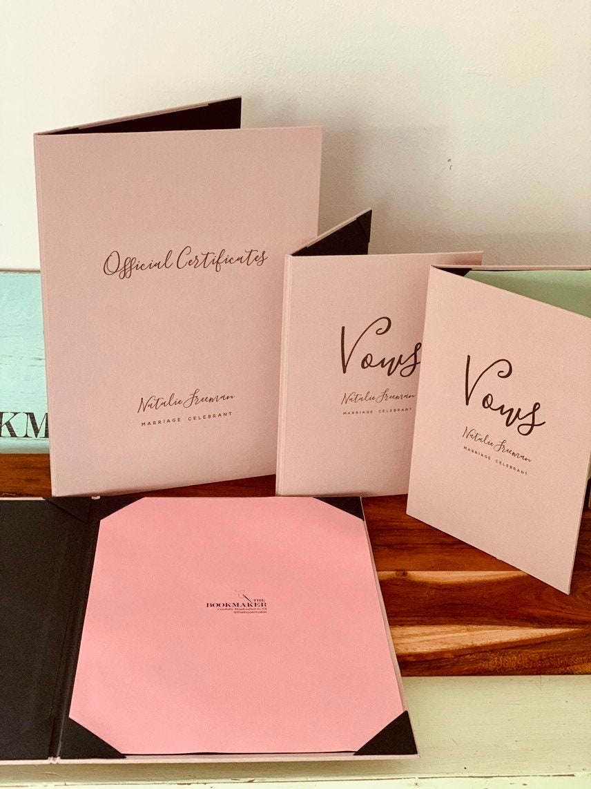 Wedding Celebrant Folder A4 Vow Card Folder A5 - Etsy Australia
